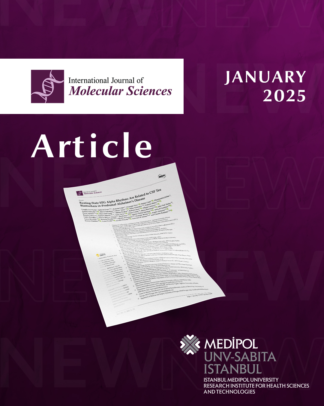 Article / International Journal of Molecular Sciences - Medipol Sabita
