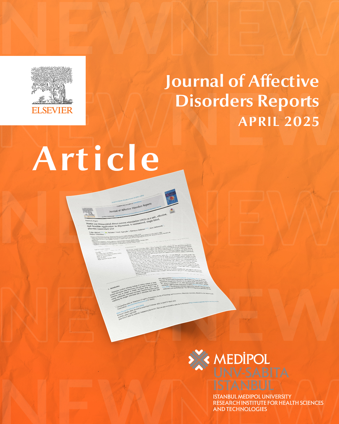 Article / Journal of Affective Disorders Reports - Medipol Sabita